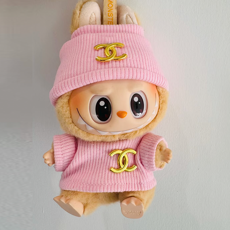 POP MART The Monsters Labubu Fashion Dress - Chanel Style Gold LogoPin ...